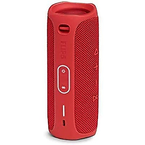 JBL FLIP 5 Portable Wireless Bluetooth Speaker IPX7 Waterproof On-The-Go Bundle with Boomph Hardshell Protective Case - Red