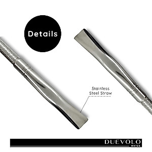 DUEVOLO Yerba Mate Bombilla Gourd (7.4" (19 cm))