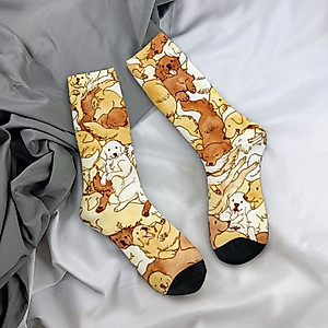 Crew Socks Lucky Clover Shamrock Tube Socks for Men and Women, Adult, Youth, Teen Tube Socks Tab Socks for Running, Travel, Hiking, Walking