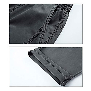 Banana Bucket Men's Full Elastic Waist Loose Fit Lightweight Workwear Pull On Cargo Pants