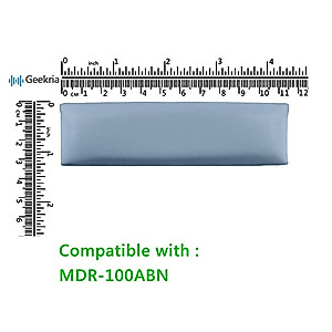 Geekria Protein Leather Headband Pad Compatible with Sony MDR-100ABN, WH-H900N, Headphones Replacement Band, Headset Head Cushion Cover Repair Part (Moonlight Blue)