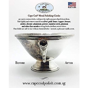 Cape Cod Polish Co Metal Polishing Cloths Foil Pouch 0.53oz, Stainless Steel