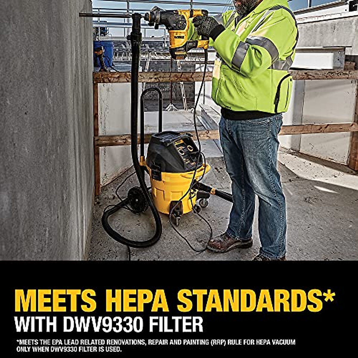 DEWALT Wet-Dry Vacuum / Dust Extractor, 10-Gallon, HEPA/RPR (DWV012)