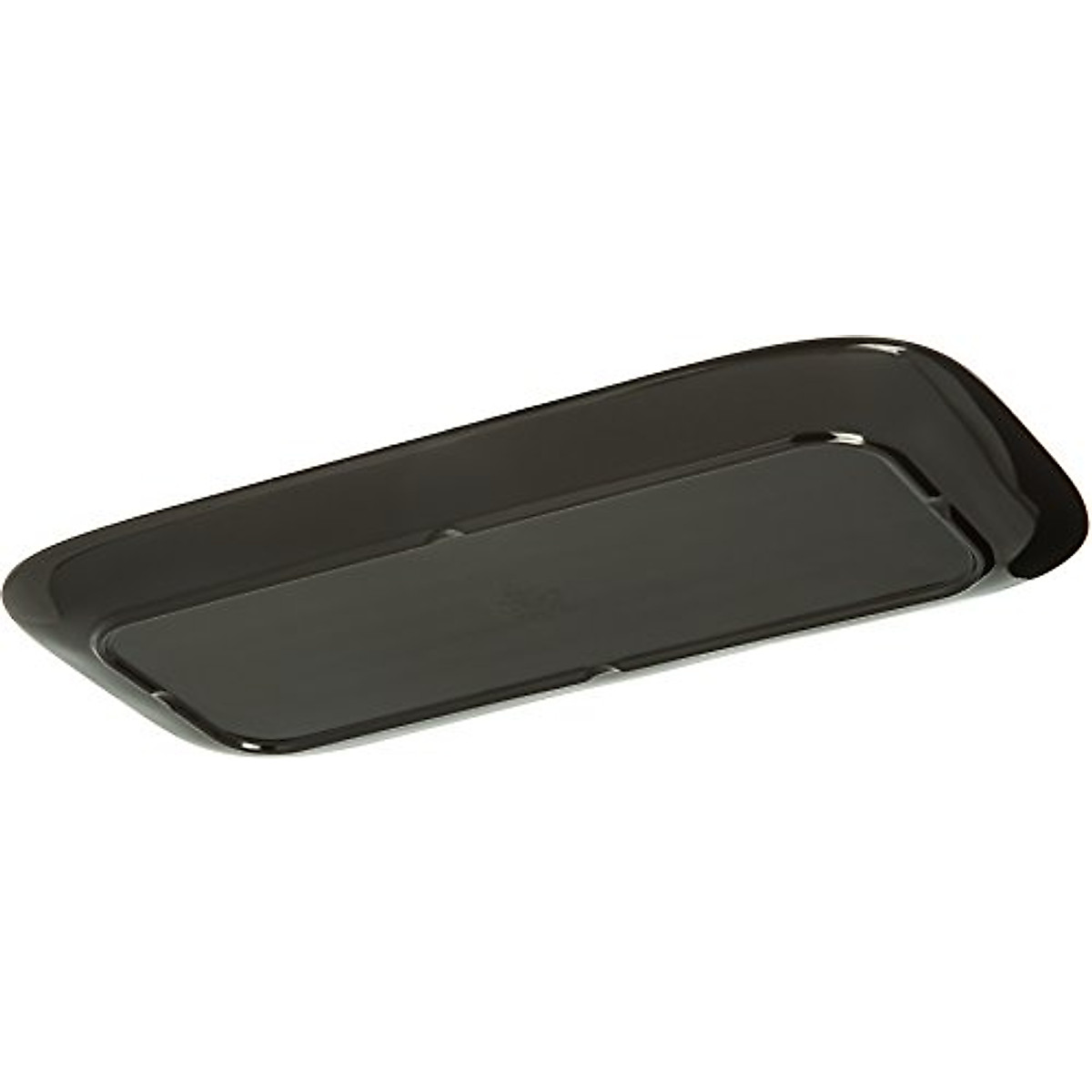 Carlisle FoodService Products Epicure Plastic Tray, 14.75" x 6.75", Dark Woodgrain (Pack of 12)