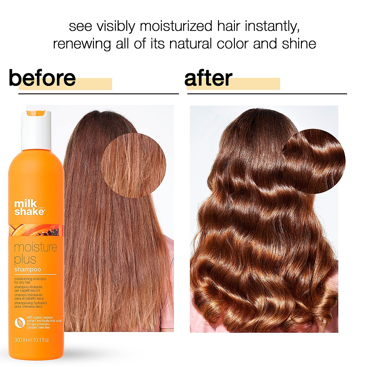 milk_shake Moisture Plus Hydrating and Moisturizing Shampoo for Dry Hair, 1.7 Fl Oz