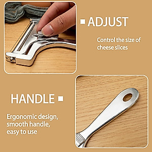 Adjustable Heavy Duty Aluminium Alloy Cheese Slicer,Slicers With Wire for Soft & Semi-Hard Cheeses,Perfectly for Kitchen Cooking Hand Held Cheese Cutter