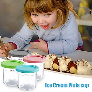 Seife 4Pcs Ice Cream Pints Cup for Ninja for NC299AM C300S Series Reusable Can Store Ice Cream Gelato