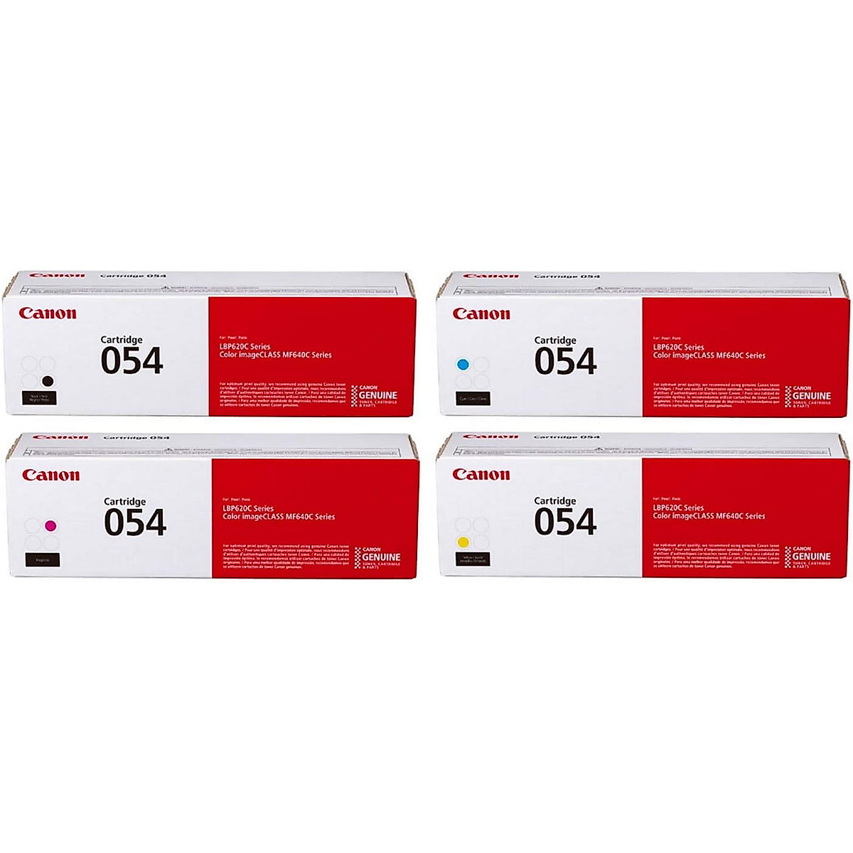 Canon Genuine 054 Complete 4-Color Toner Cartridge Set (CRG-054)
