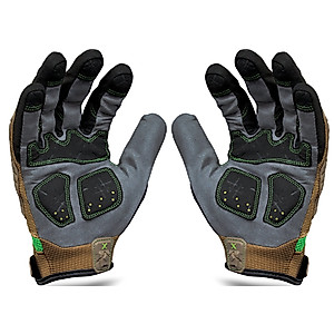 Ironclad EXO Motor Impact Glove; Work Gloves, TPR Impact Protection, (1 Pair), EXO2-PIG-05-XL,Brown
