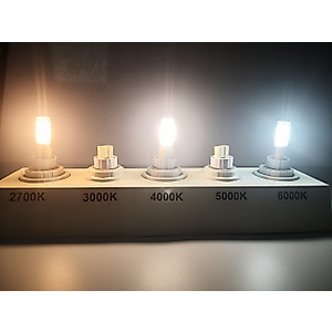 ATA 6 Pack G9 LED Bulb T4 Chandelier Light Bulbs 4W Natural White 6000K, (40W Halogen Replacement) G9 Bi Pin Ceramic Base, 120V AC 360°Beam Angle 450LM for, Barthroom Lamp, Crystal Wall Lamp