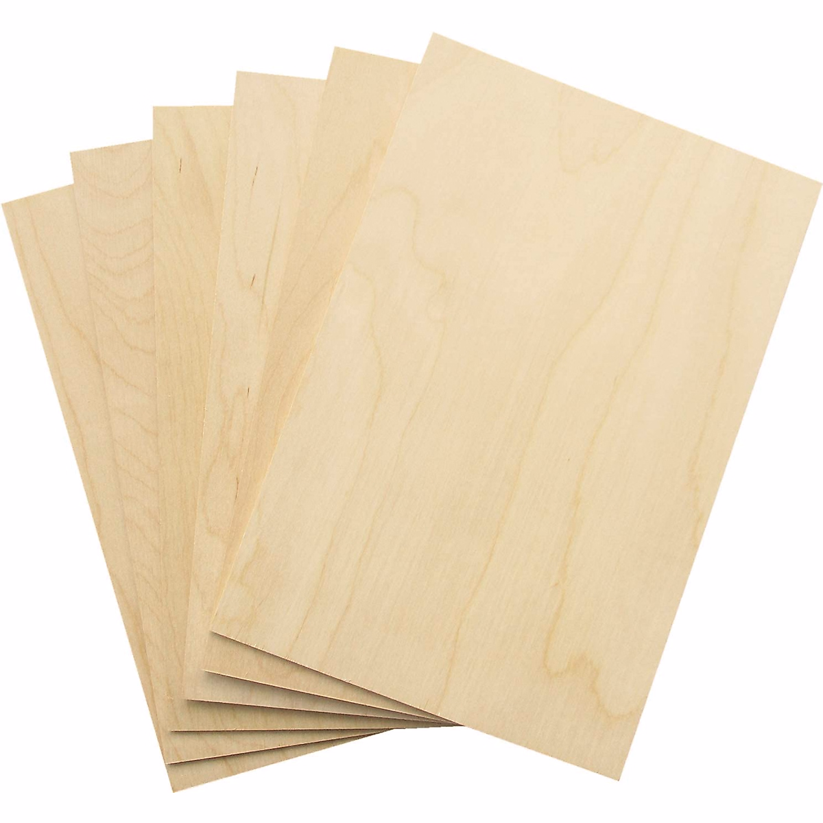 3 mm 1/8"x 8"x 12" Premium Baltic Birch Plywood with B/BB Grade Veneer 6 Flat Sheets for DIY Crafts and Arts, CNC Cutting, Wood Burning and Laser Projects