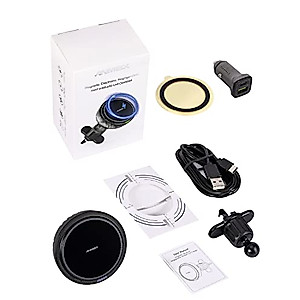 Magnetic Wireless Car Charger Mount，[Ice Cooling Charging] Anmeix 15W Fast Charging Magnet Car Phone Holder,Air Vent Mount Compatible with iPhone 15/14/13/12 Series Phones and Magnetic Cases, Black