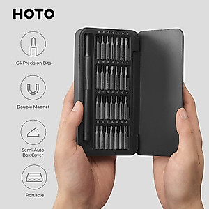 HOTO 28 in 1 Precision Screwdriver Set With Magnetic Driver Bits, Storage Box - Repair Kit for Electronics, Computers, iPhones, Watches, Eyeglasses