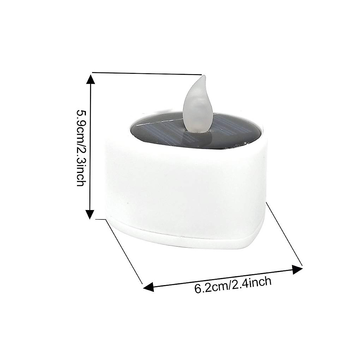 Solar Tea Lights Candles, 6pcs Heart Shaped LED Flameless Candles Rechargeable Electric Fake Candles for Valentine's Day Wedding Christmas Thanksgiving Home Party Decoration (Red Shell Yellow Flash)