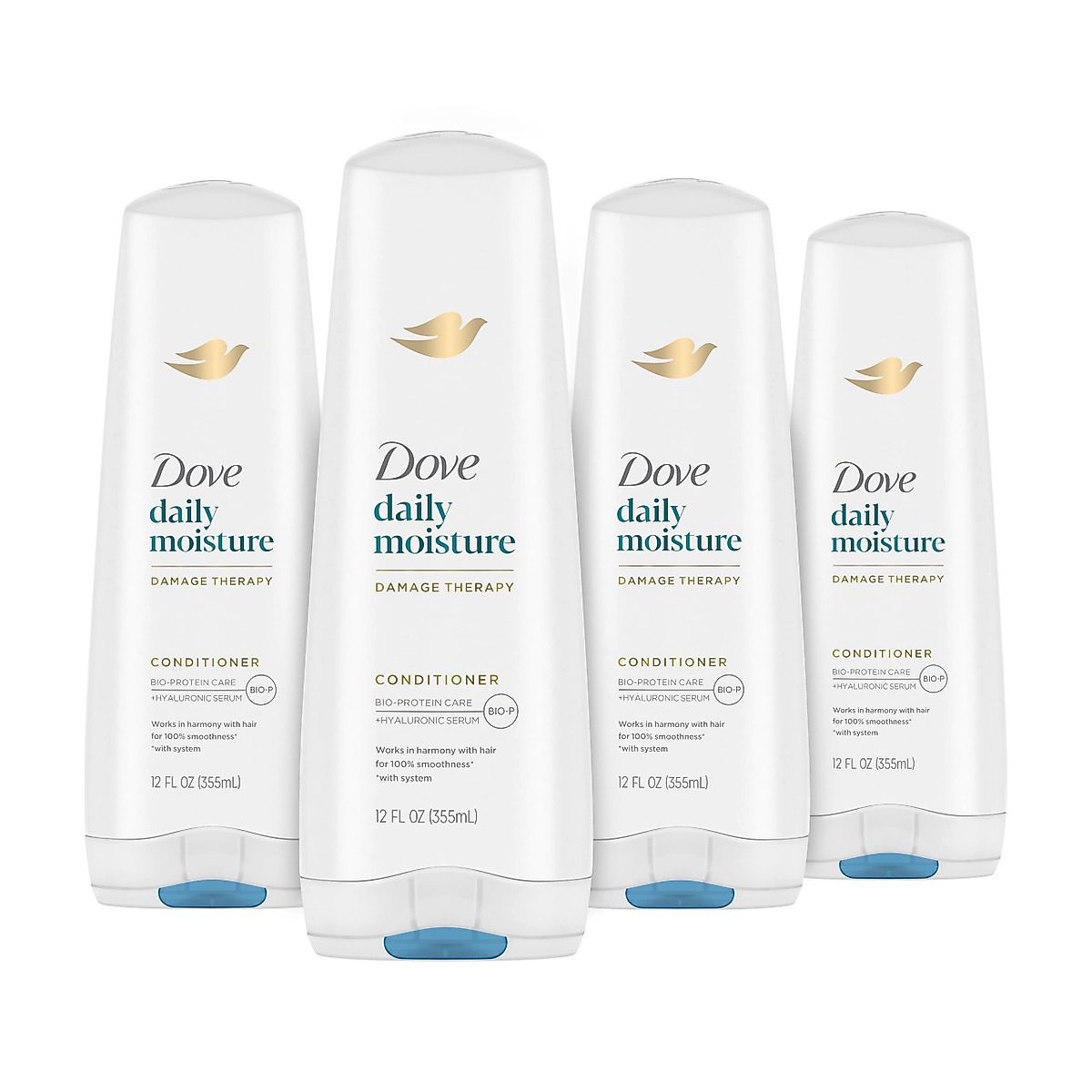 Dove Nutritive Solutions 4 count Moisturizing Conditioner Daily Moisture for Dry Hair Deep Conditioner Detangles and Nourishes Dry Hair 12 oz