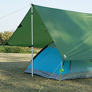 SaphiRose Adjustable Tarp Poles Set of 2 for Tents,Camping,Shelters,Hiking,Awnings(Black)