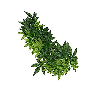 POPETPOP Reptile Plants Hanging - Terrarium Plants with Suction Cup for Bearded Dragons Lizards Geckos Snake Pets and Hermit Crab Tank Habitat Decorations - 12 inches