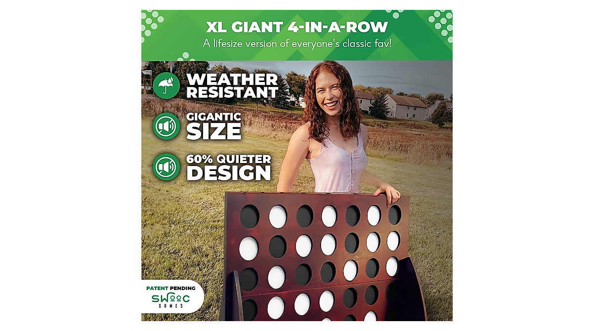 SWOOC XL Giant 4 in a Row: All-Weather & Quieter Outdoor Fun
