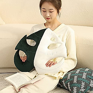 Lovee Tux Leaf Shaped Throw Pillow, Cute Monstera Decorative Throw Pillow, Green Tropical Plant Cushion for Living Room Sofa Office Bedroom Home Decor, Gifts for Plant Lovers