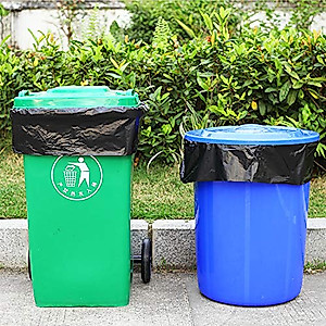 65 Gallon Trash Bags,25 Pack Extra-large Black Heavy Duty Trash Can Liners,Trash bags Garbage Bags for Indoor and Outdoor Use