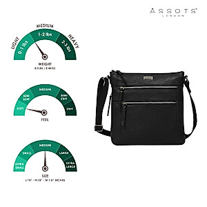 ASSOTS Crossbody Bags for Women – Real Leather Purses with RFID Protection, Multiple Pockets and Adjustable Strap