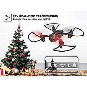 NEHEME NH530 Drones with Camera for Adults Kids, FPV Drone with 1080P HD Camera, RC Quadcopter for Beginners with Gravity Sensor, Headless Mode, One Key Return/Take Off/Landing, Drone with 2 Batteries