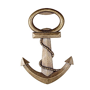 KANGQING Boat Anchor Bottle Opener , Creative Beer Corkscrew, Zinc Alloy Durable Key Chain, Delicate Beach Bar Accessory, Perfect for PartyWeddingBarOutdoor Events, 9×7