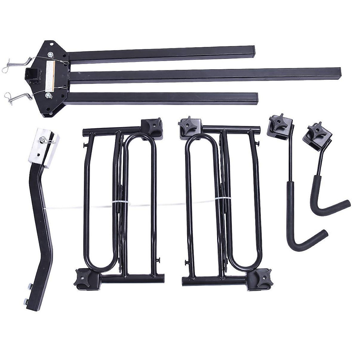 Goplus 2-Bike Hitch Mounted Rack, Hitch Bike Rack Carrier Fits 1-1/4" and 2" Hitch Receivers, Tray Style Smart Tilting Design Bicycle Rack