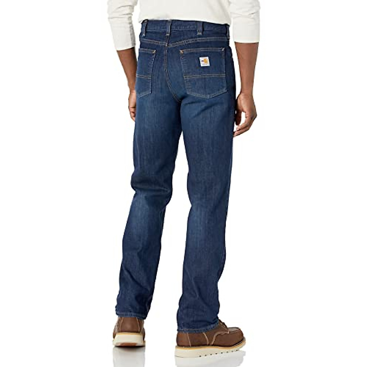 Carhartt Men's Flame-Resistant Rugged Flex Straight Fit 5-Pocket Jean, Midnight Indigo, 40 x 32