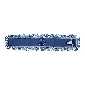 Boardwalk BWK1148 48 in. x 5 in. Cotton/Synthetic Blend Dust Mop Head - Blue