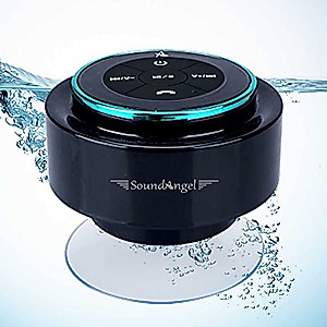 XLEADER Shower Speaker, IPX7 Certified Waterproof Bathroom Speaker, Girl Women Kids Shower Gift, SoundAngel Mate 5W Bluetooth Speaker with Suction Cup Mic, Mini Wireless Speaker for iPhone iPad Pool