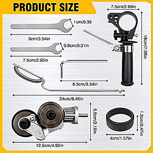 WESTCOLD Electric Drill Plate Cutter Attachment Metal Cutter - Sheet Metal Cutter Drill Attachment Double Headed Drill Plate Cutter Drill Attachment for Cutting Metal Plates Hard Materials
