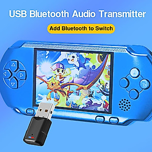 GMCELL Bluetooth Transmitter Wireless USB Dongle: Audio Adapter for PS4 PS5 Switch Controller Smart TV, BT90