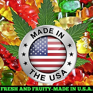HEMP GUMMIES, FRESH FRUITY FLAVOR GUMMY BEAR, NATURAL HEMP CANDY-GREAT FOR CALM, SLEEP, RELAX, DISCOMFORT, BACK, SHOULDER, KNEE'S-MADE IN USA-4 OUNCE