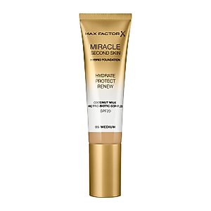 Max Factor Miracle Second Skin Foundation SPF 20-05 Medium Foundation Women 1.01 oz