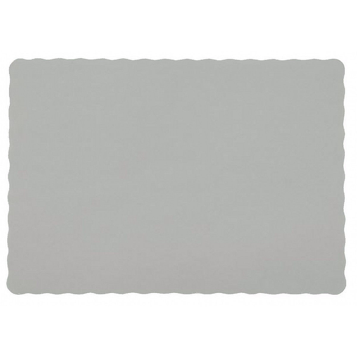 50 Silver/Gray Paper Placemats Scalloped Edge 10x14