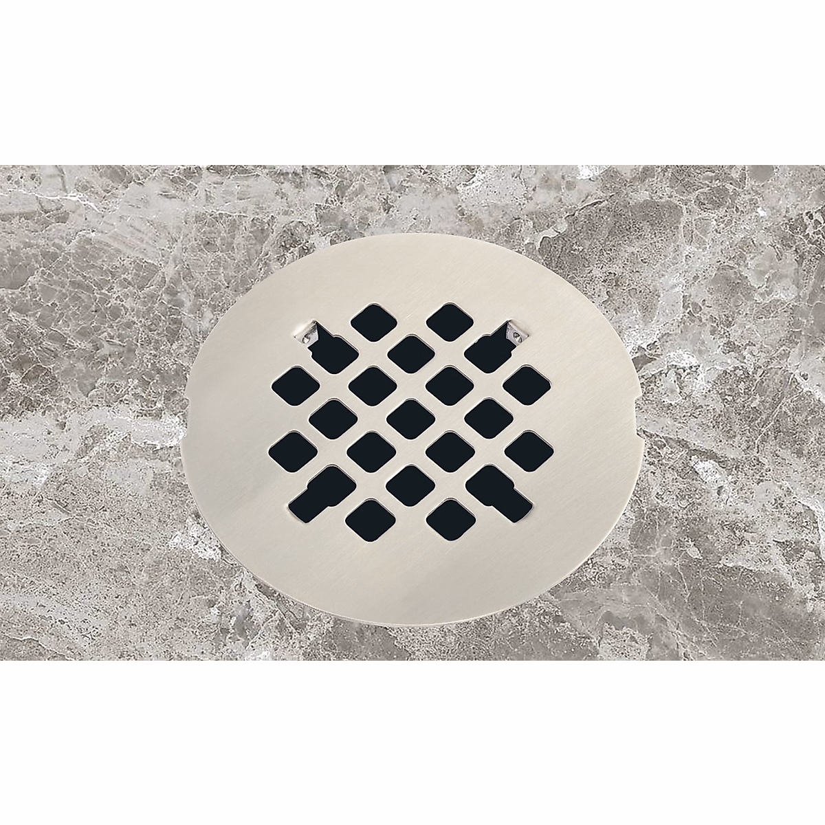 Artiwell 4-1/4” OD Snap-in Shower Drain Cover, Round Shower Drain Strainer Grid, Replacement Cover, Designed for Long-Lasting