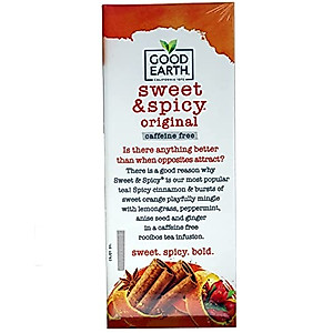 Good Earth Sweet & Spicy Flavored 25 Tea Bags 4 Pack Herbal Teas