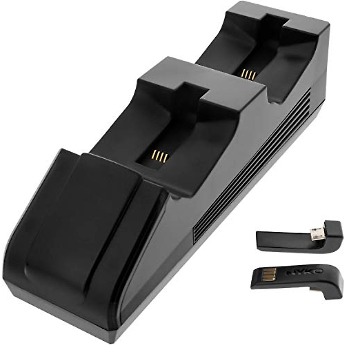 Nyko Charge Base - PlayStation 4 with a Modern and Simple Drop and Charge Design, Dual Patented Dongle Charging Port, Includes a USB and Wall Mount for Super Fast Charging of PS4, PS4 Pro and PS4 Slim Controllers
