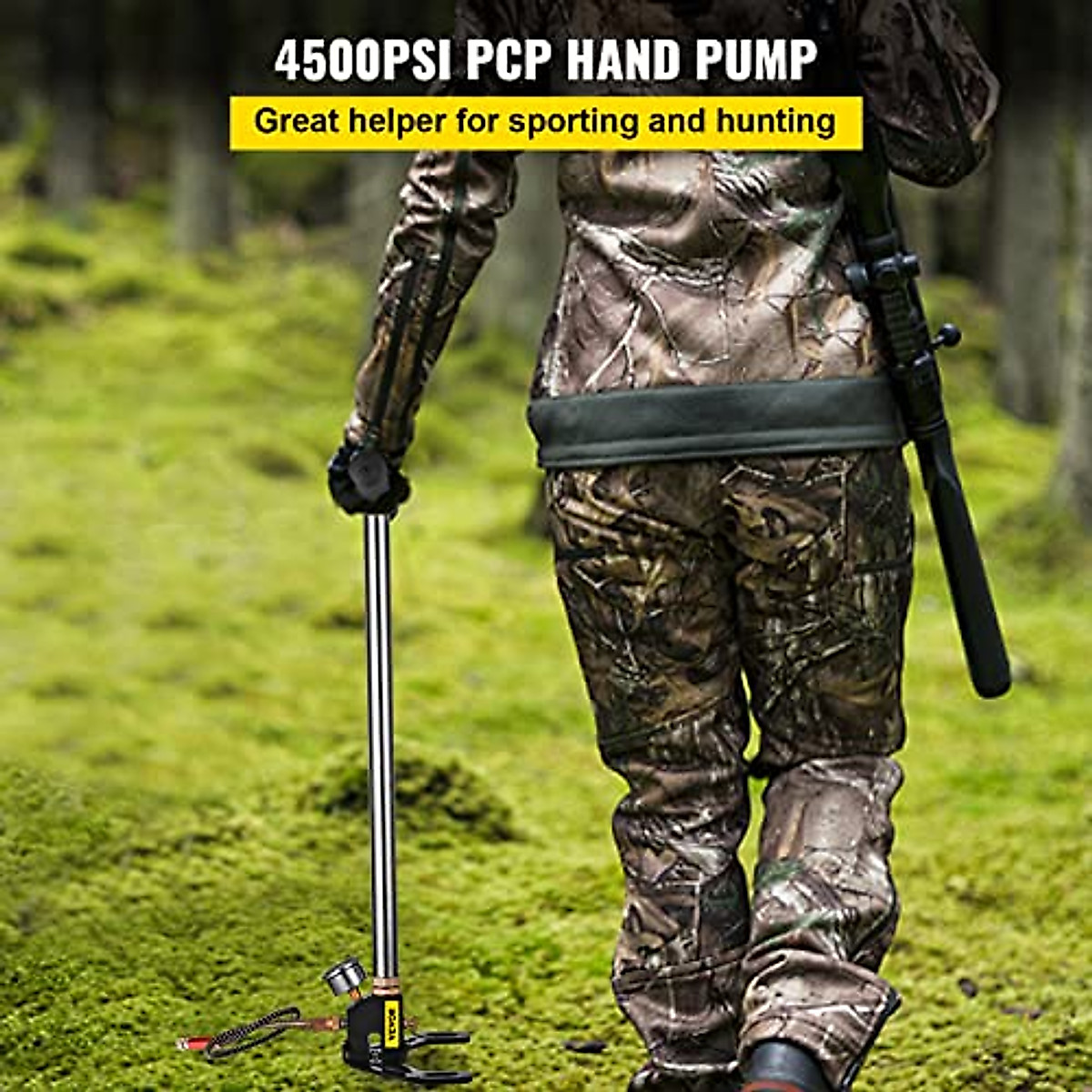 BestEquip Airgun PCP Pump 4500PSI High Pressure Hand Pump 3 Stage Pump Chamber PCP Air Pump