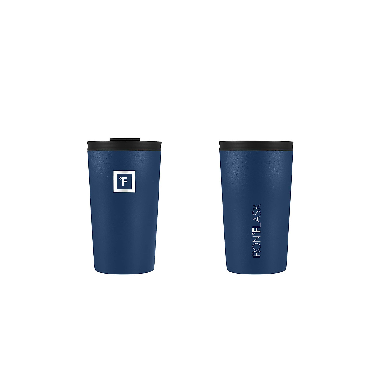 IRON °FLASK Classic Tumbler 2.0-2 Lids (Straw/Flip), Vacuum Insulated Stainless Steel Water Bottle, Double Walled, Drinking cup, Thermo Travel Mug - Twilight Blue, 16 Oz