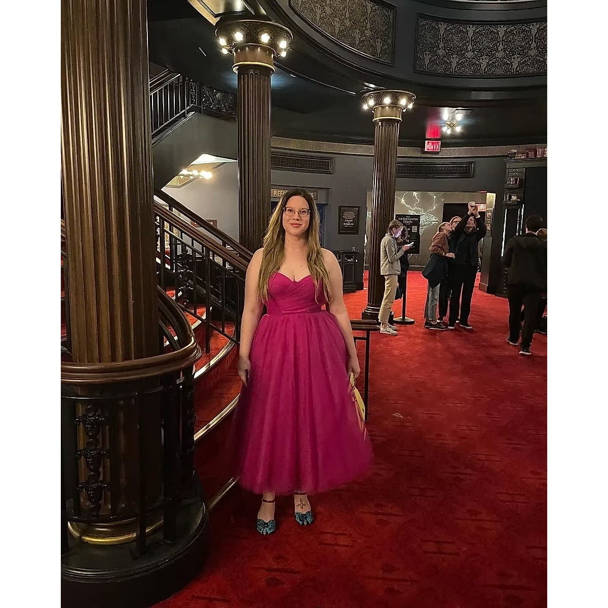 Sevintage Sweetheart Prom Dresses for Teens Spaghetti Straps Dress 2022 Long Tulle Formal Evening Party Dusty Rose US8