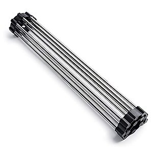 Homexpect Roll up Dish Drying Rack 17 inches x 13.5 inches, 304 Stainless Steel Over The Sink Dish Drying Rack, Foldable, Rollable and Easy to Store, Black