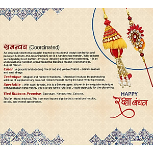 TIED RIBBONS Bhai Dooj Rakhi for Brother and Bhabhi Gift Set | Rakhi for Bhaiya Bhabhi Rakhi Set for Bhai Bhabhi | Rakhi Thread- Lumba Rakhi for Bhabhi | Raksha Bandhan Card | Bhai Dooj Tikka Set