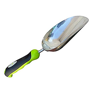 Garden Guru Super Strong Garden Scoop Trowel Shovel Transplanter - Stainless Steel - Rust Resistant - Ergonomic Grip - Perfect Hand Shovel for Gardening Transplanting and Digging