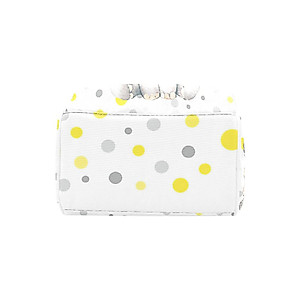 Liveweike Yellow Dot Elephant Grey Personalized Diaper Bag Backpack Custom Name Daypack Large Mommy Bag for Teen Girl Boy Student