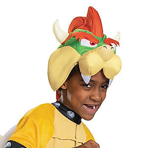 Bowser Costume Hooded Jumpsuit, Official Super Mario Character Costume for Kids, Size (10-12)