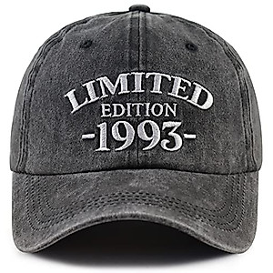 30th Birthday Decorations for Women Men, Vintage Limited Edition 1993 Party Hat, Adjustable Cotton Embroidered Dirty 30 Years Old Baseball Cap, Funny Birthday Gifts for Her Him Husband Wife Friend