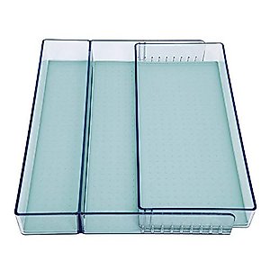 Copco Basics Expandable Drawer Organizer, 13 x 11 x 1.9-Inch, Aqua Sky