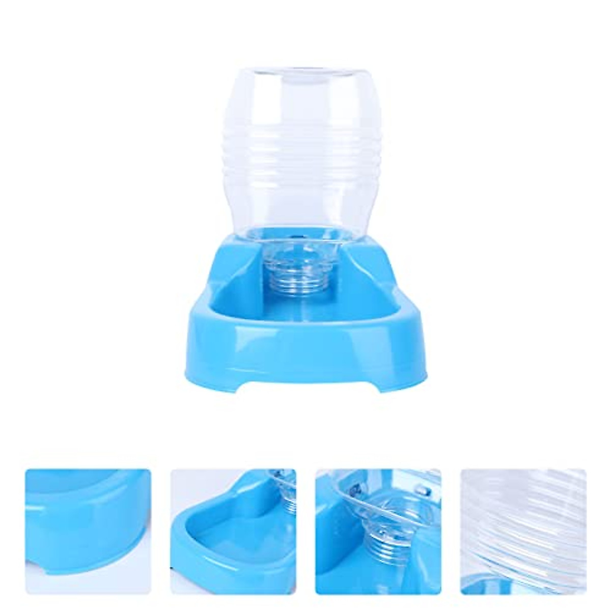 Mipcase Dog Water Feeder, Dog Water Dispenser Large, Automatic Pet Food Water Dispenser Plastic Food Feeding Bowls for Dogs Cats (Blue)